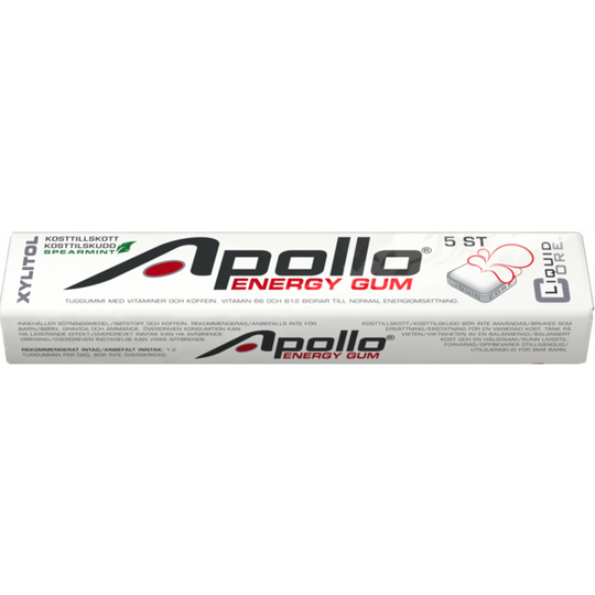 Köp Apollo Energy Gum Tuggummi 5 bitar Online