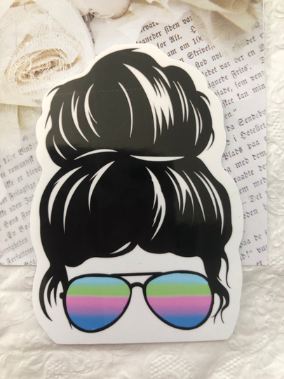 Buy Mum Bun Rainbow Sunglasses Stickers online