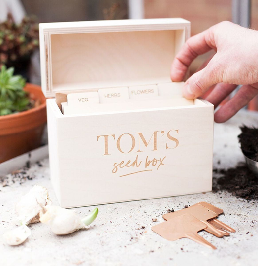 Buy Personalised Gardener's Seed Box Online