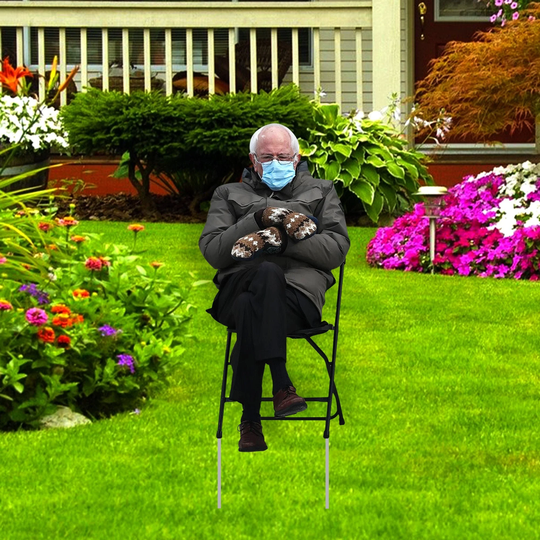 Buy Bernie Sanders Chair Mittens Yard Sign 18" X 24" - Coroplast ...