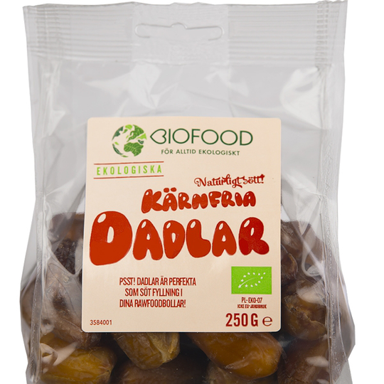 Köp Biofood Dadlar Kärnfria 250 g