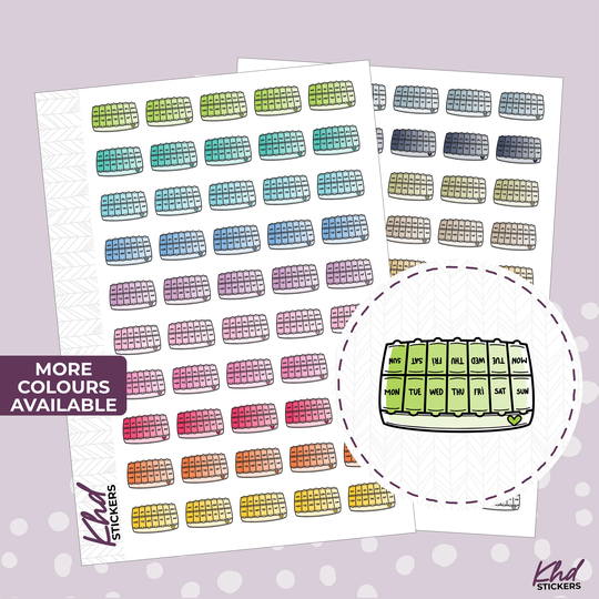 Buy Tablet/Pill Dispenser Icon Stickers, Planner Removable Online