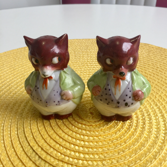 Buy Vintage Bashful Billy Fox Salt & Pepper Shakers Rare Retro ...