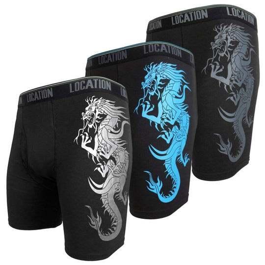 Buy (Challenger 4, XL) Mens Location Boxers 3 Pack Sports Longer Leg ...
