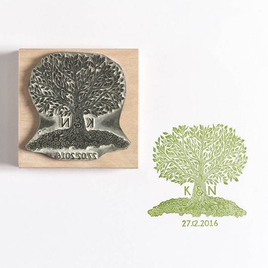 Buy Personalised Tree Rubber Stamp Online