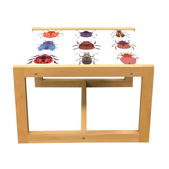 Buy Insects Coffee Table, Bug Fauna Illustration Various Creeping ...