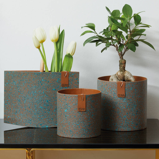 Buy Copper Painted Recycled Paper Pot Online