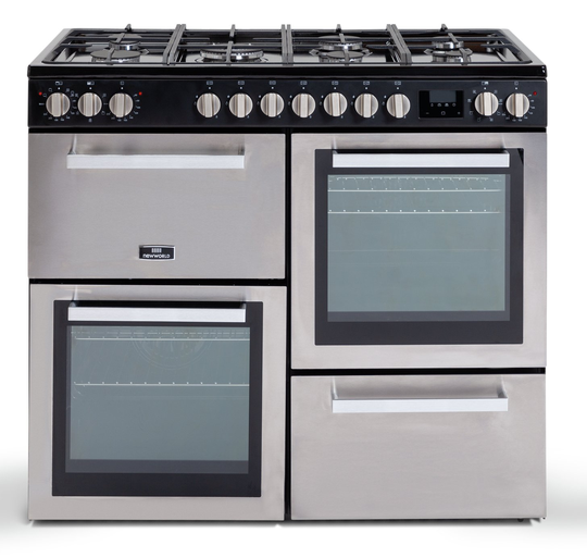 Buy New World MUNROS100DFIN 100cm Dual Fuel Range Cooker - Inox online