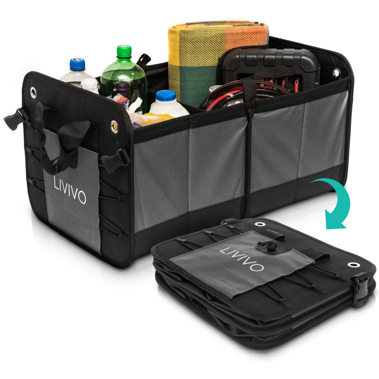Buy LIVIVO PREMIUM COLLAPSIBLE CAR VAN BOOT ORGANISER FOLDABLE SHOPPING ...