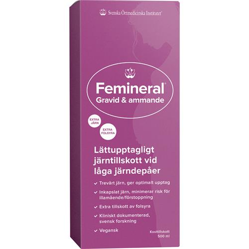 Köp Femineral Gravid & Ammande Flytande järn och mineraltillskott, 500 ...