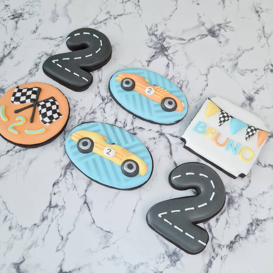 Buy Racing Car Biscuit Gift Box, Personalised Birthday Gift Online