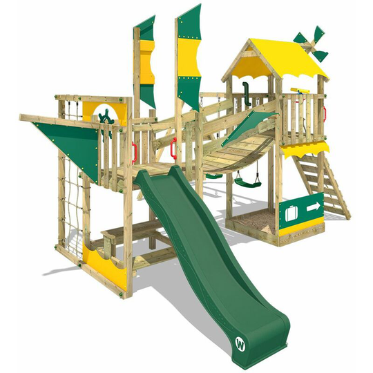 Buy Wickey - Wooden climbing frame Smart Cruiser with swing set and ...