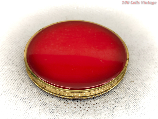 Buy Minimalist Red Vintage Ladies Powder Compact -7.5cm Online
