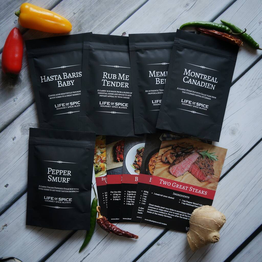 Buy Great With Steak! Five Gourmet BBQ Rubs Gift Set Online