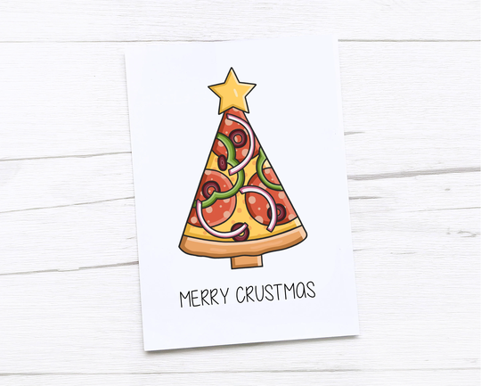 Buy Happy Christmas Card | Merry Pizza Online