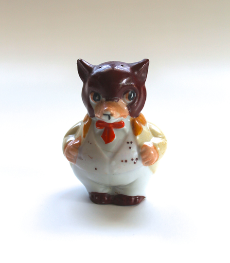 Buy Vintage 1950's Wolf in A Suit Salt & Pepper Shaker Cute Online