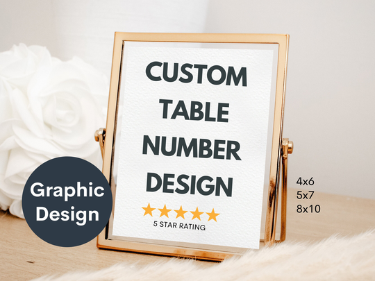 Buy Custom Table Numbers, Printable Graphic Design online