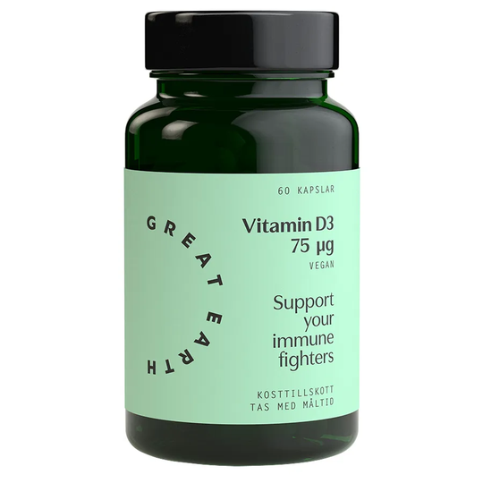 Köp Great Earth Vitamin D3 Vegan 3000 IE, 60 kapslar