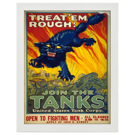 Buy Vintage War Propaganda Poster Treat''em Rough! Join the Tanks ...