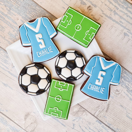Buy Football Biscuits Gift Box, Personalised Birthday Gift Online