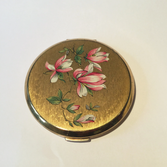 Buy Vintage Stratton Compact, Gold Tone 1960S Powder Compact Mirror ...