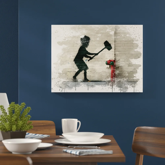 Buy 'Banksy Fire Hydrant Graffiti Wall Art' Graphic Art Print Poster ...