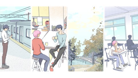 Buy Webtoon/comic backgrounds using Clip Studio Paint Online