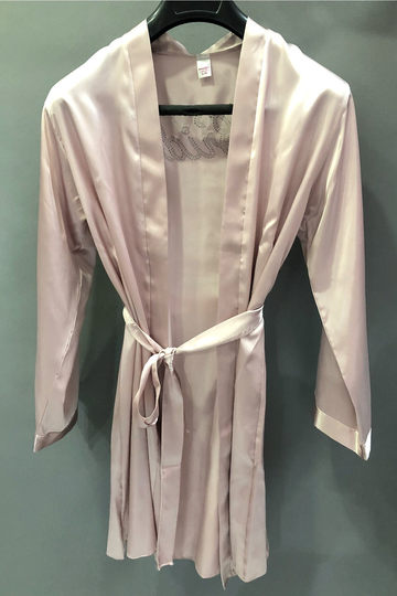 Buy Powder Color Satin Bride Robe Online