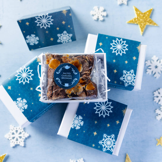 Buy 'Snowflakes' Mini Salted Caramel Brownie Online
