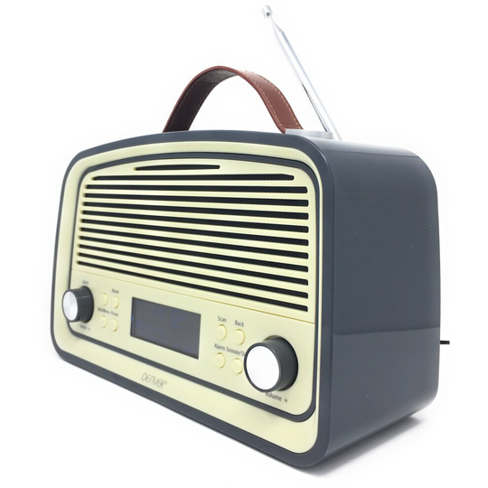 Buy (Grey) Denver DAB-38 Retro DAB Radio with 2.4 Inch Display, DAB+ ...