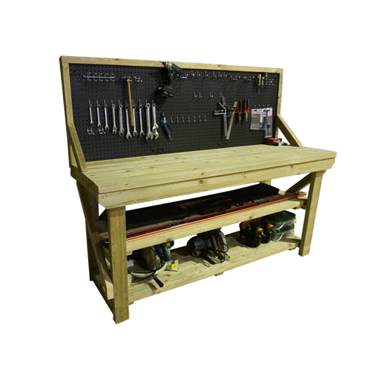 Buy (4ft, Standard Legs) Wooden Pressure Treated Workbench With ...