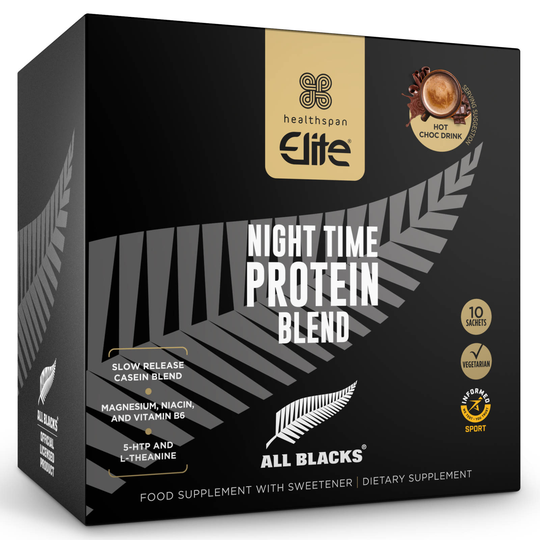 Buy Healthspan Elite All Blacks Night Time Protein Blend Hot Chocolate ...