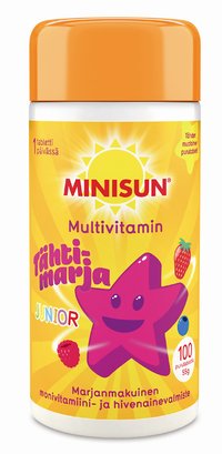 Osta Minisun Multivitamin Junior Tähtimarja 100 tablettia netistä