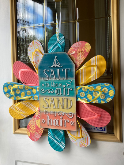 Buy Salt in The Air, Sand My Hair Flip Flop Wreath Online
