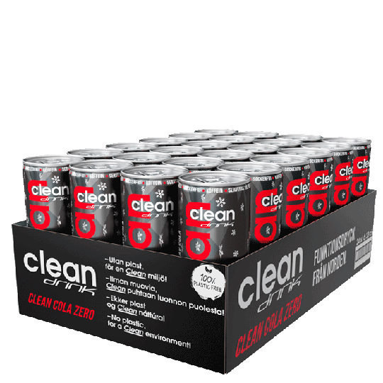 Köp 24 x Clean Drink, 330 ml, Cola Zero