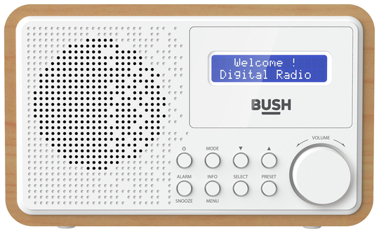 Buy Bush Wooden DAB Radio - White online | Jedsound.com