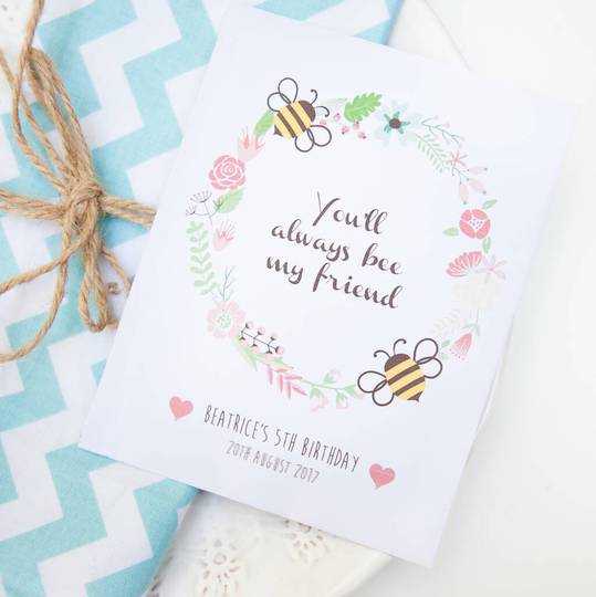 Buy 10 Personalised Bee Friendly Seed Packet Gifts Online