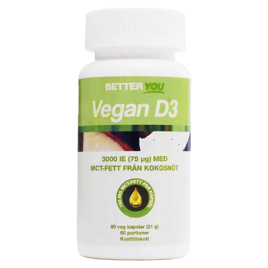 Köp Better You Vegan D3 3000IE + MCT-fett, 60 kapsar