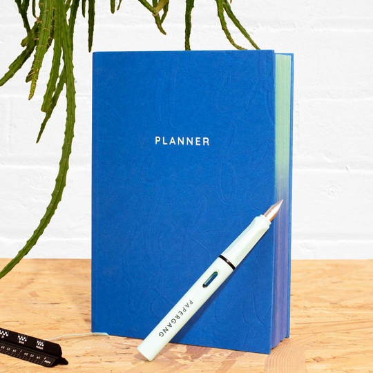 Buy Blue Calligraphy Daily Planner online | Technium.co.uk