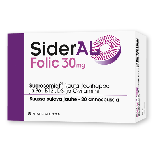 Osta SiderAL Folic 30mg rauta 20 annospussia netistä