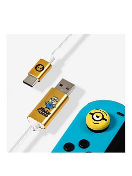 Buy Official Minions Usb C Led Charge Cable & Grips (Nintendo Switch ...