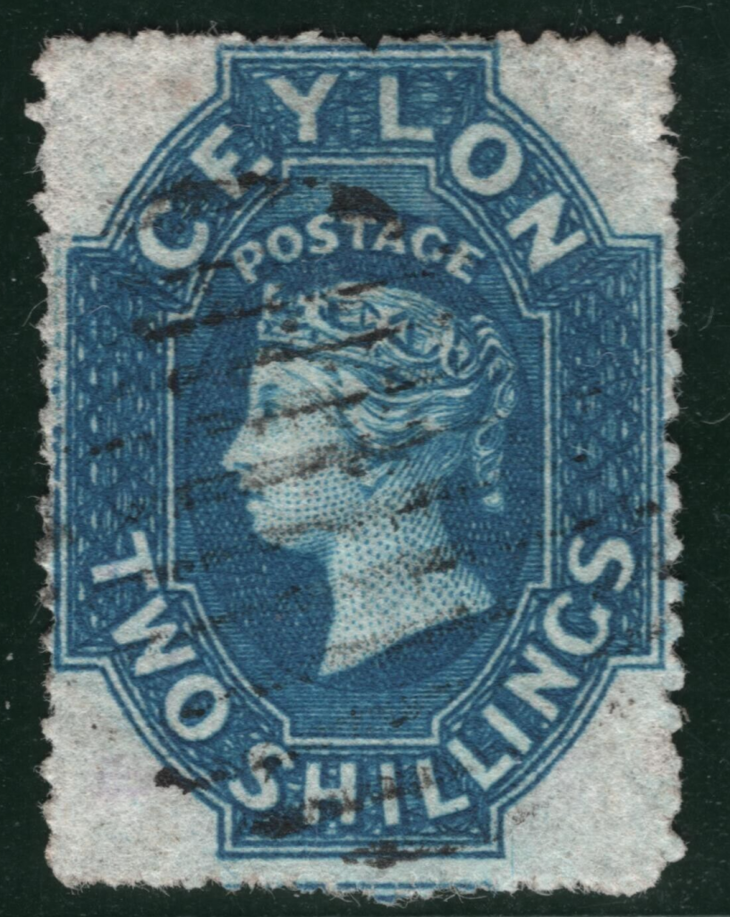 CEYLON QV PENCE ISSUE Classic Stamp SG.37a 2s Deep Dull Blue Used Cat £ ...