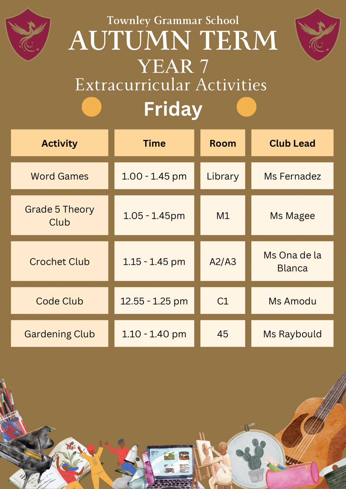 Extra Curricular Clubs & Activities | Townley Grammar