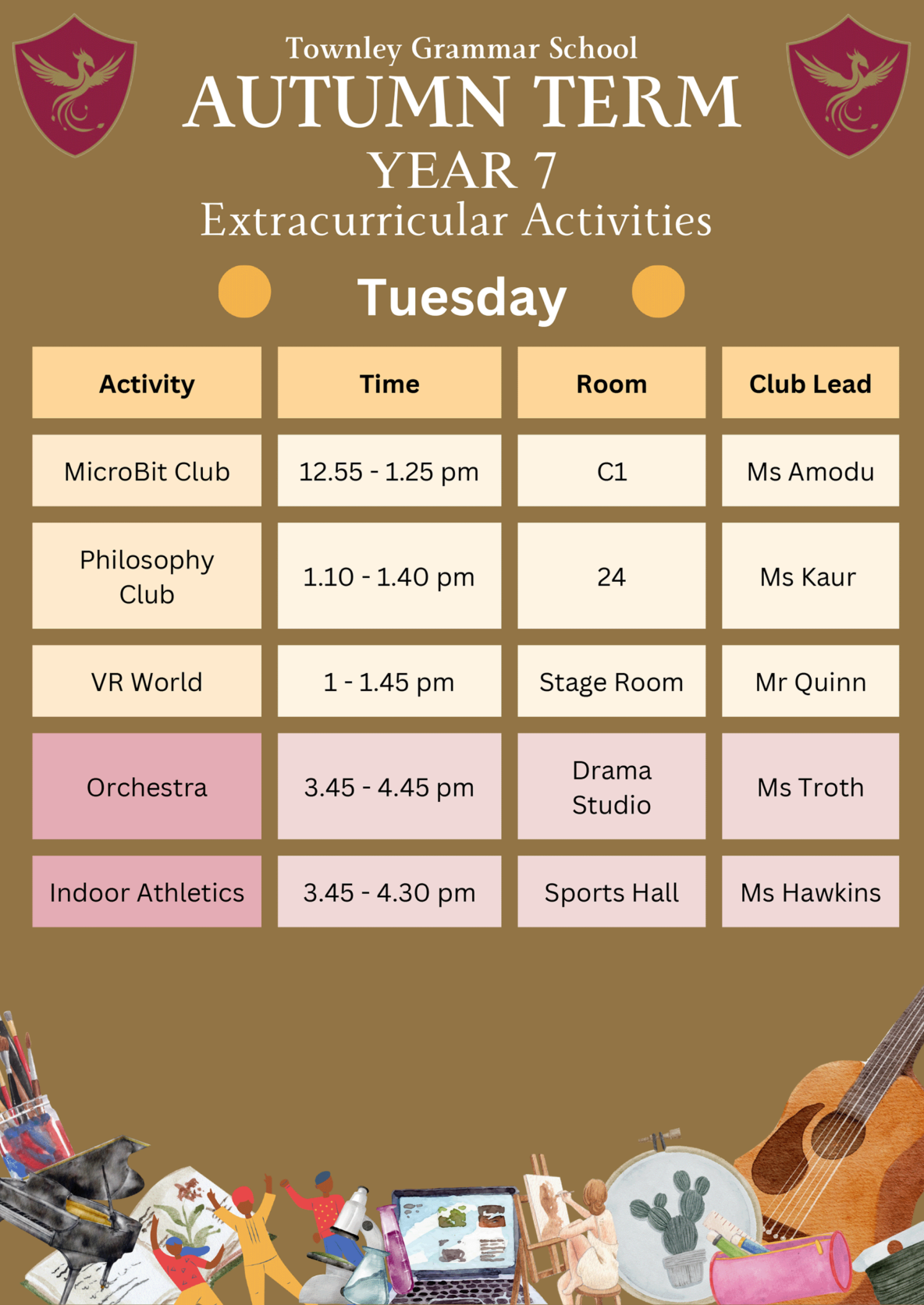 Extra Curricular Clubs & Activities | Townley Grammar