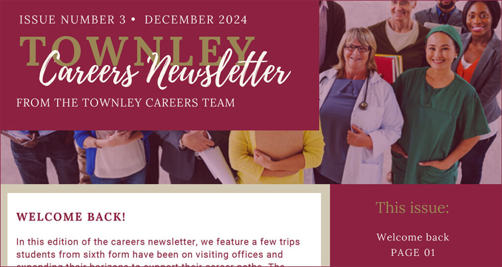 Careers Newsletter Winter 2024 | Townley Grammar